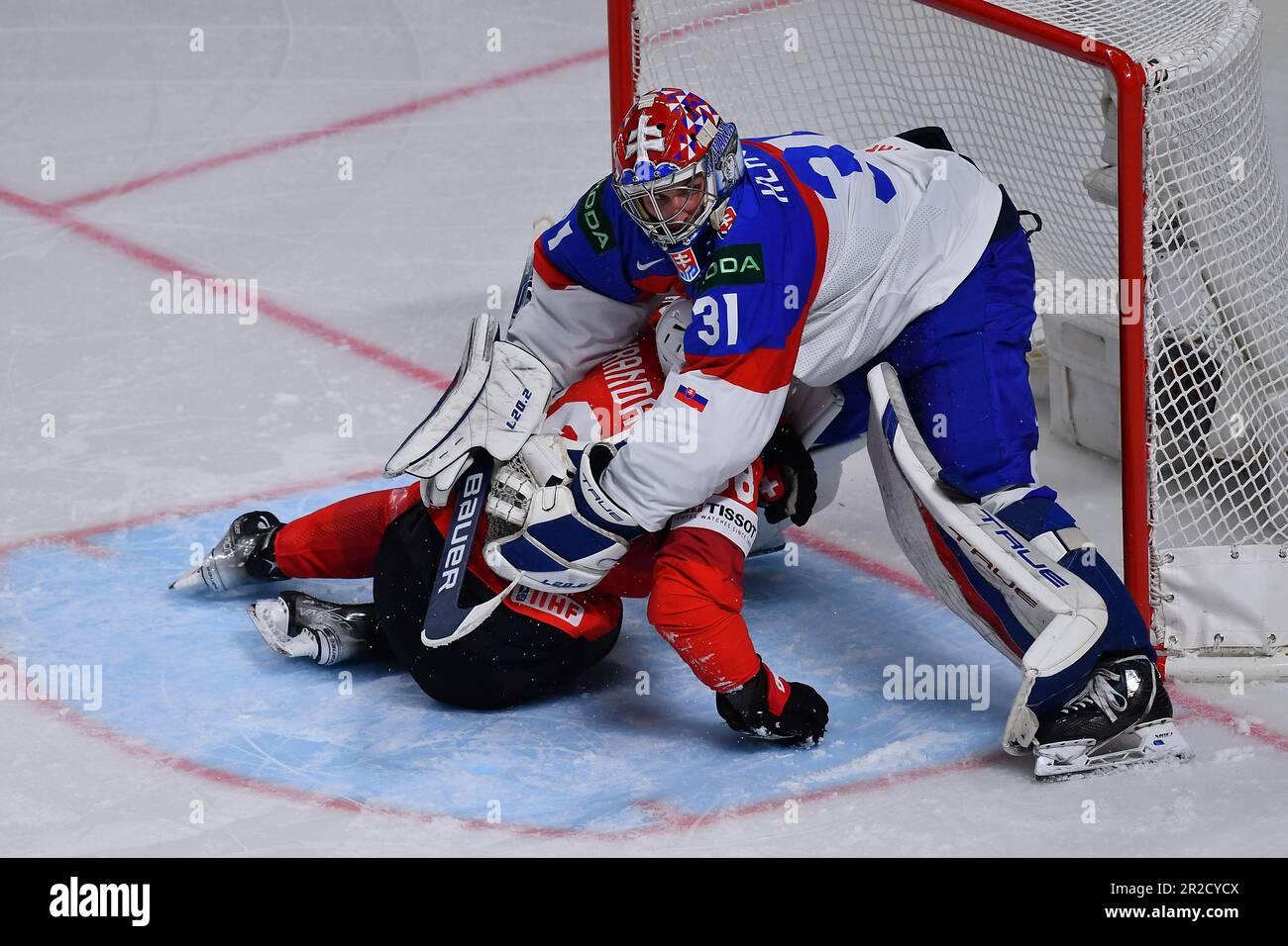 LATVIA, RIGA - 18.05.23: HLAVAJ Samuel. Game Switzerland vs Slovakia ...