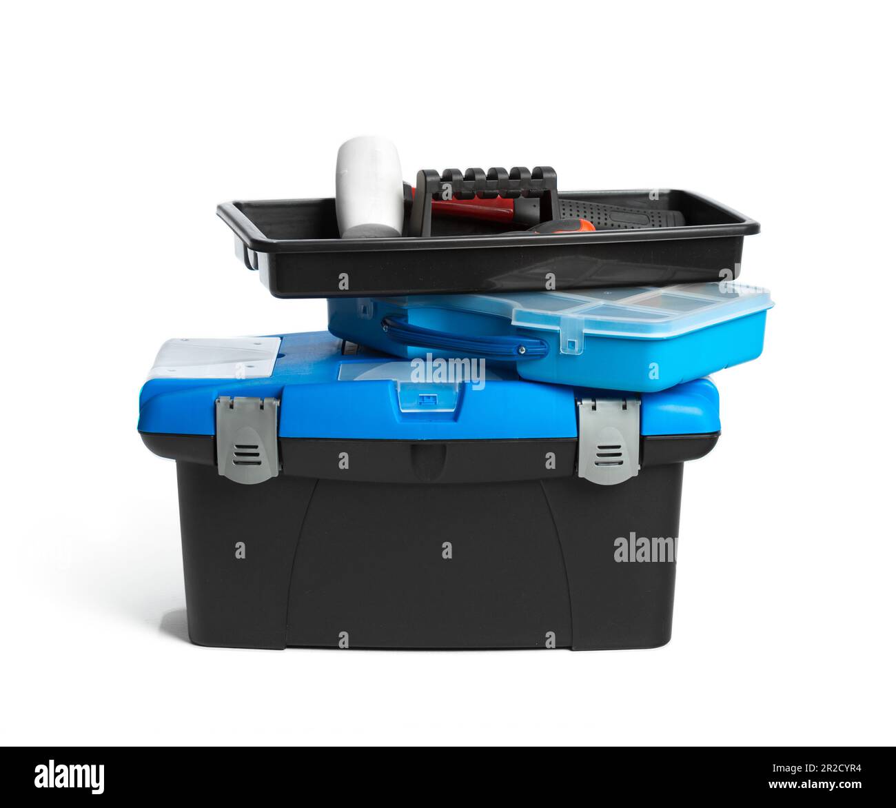 Toolkit box isolated on the white background Stock Photo - Alamy