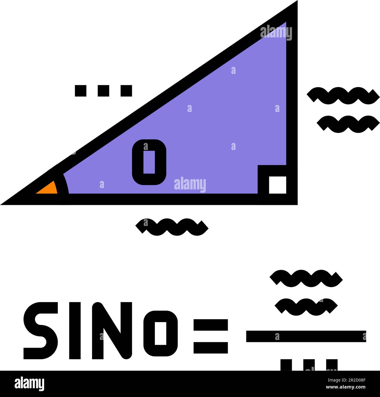 trigonometry math science education color icon vector illustration ...