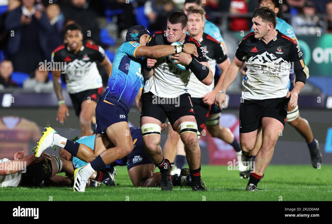 Zach Gallagher of The Crusaders during the Super Rugby Pacific Round 13 ...