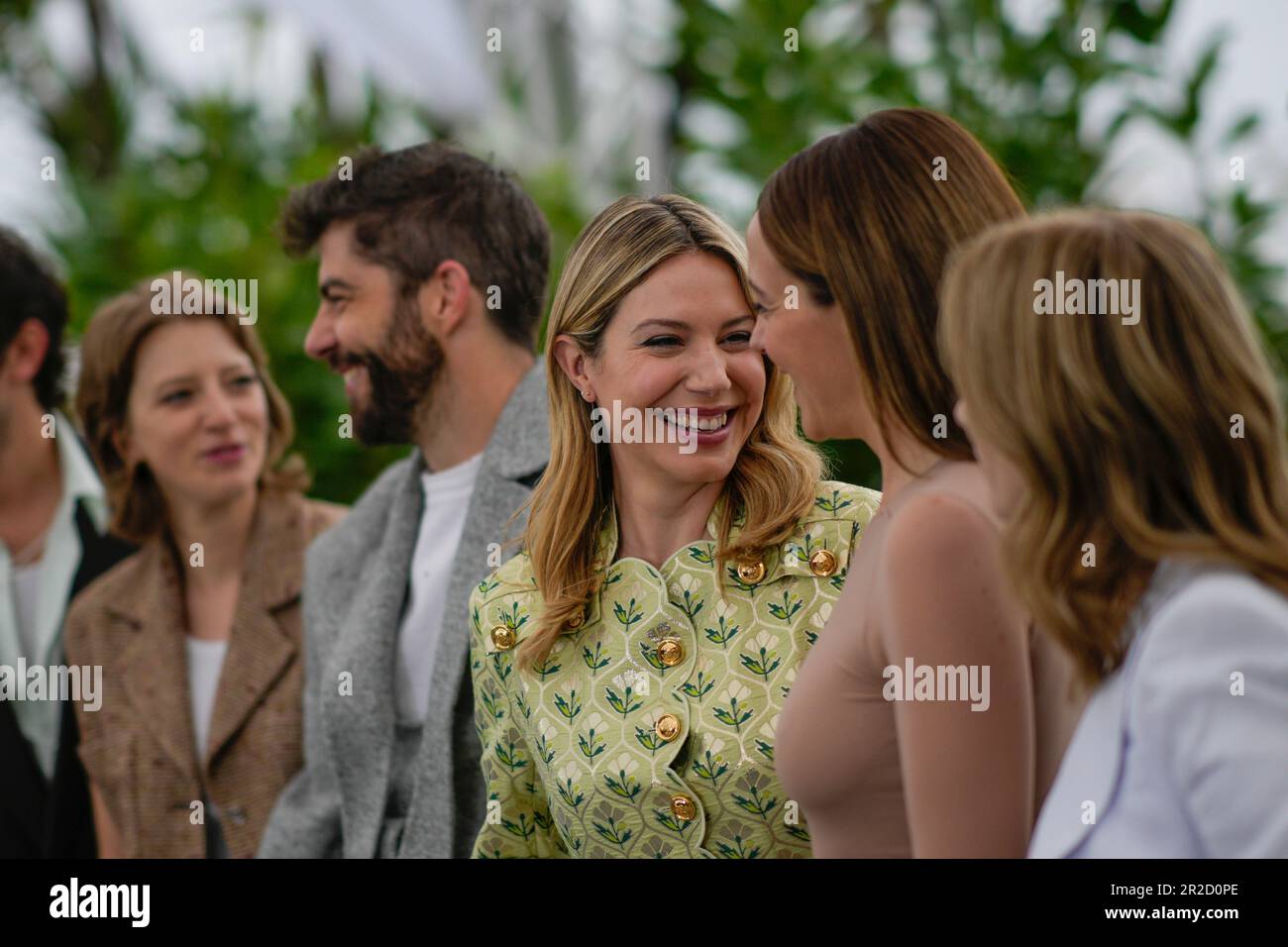 Lubna Playoust, from left, Pierre-Yves Cardinal, Magalie Lepine Blondeau, director Monia Chokri ...