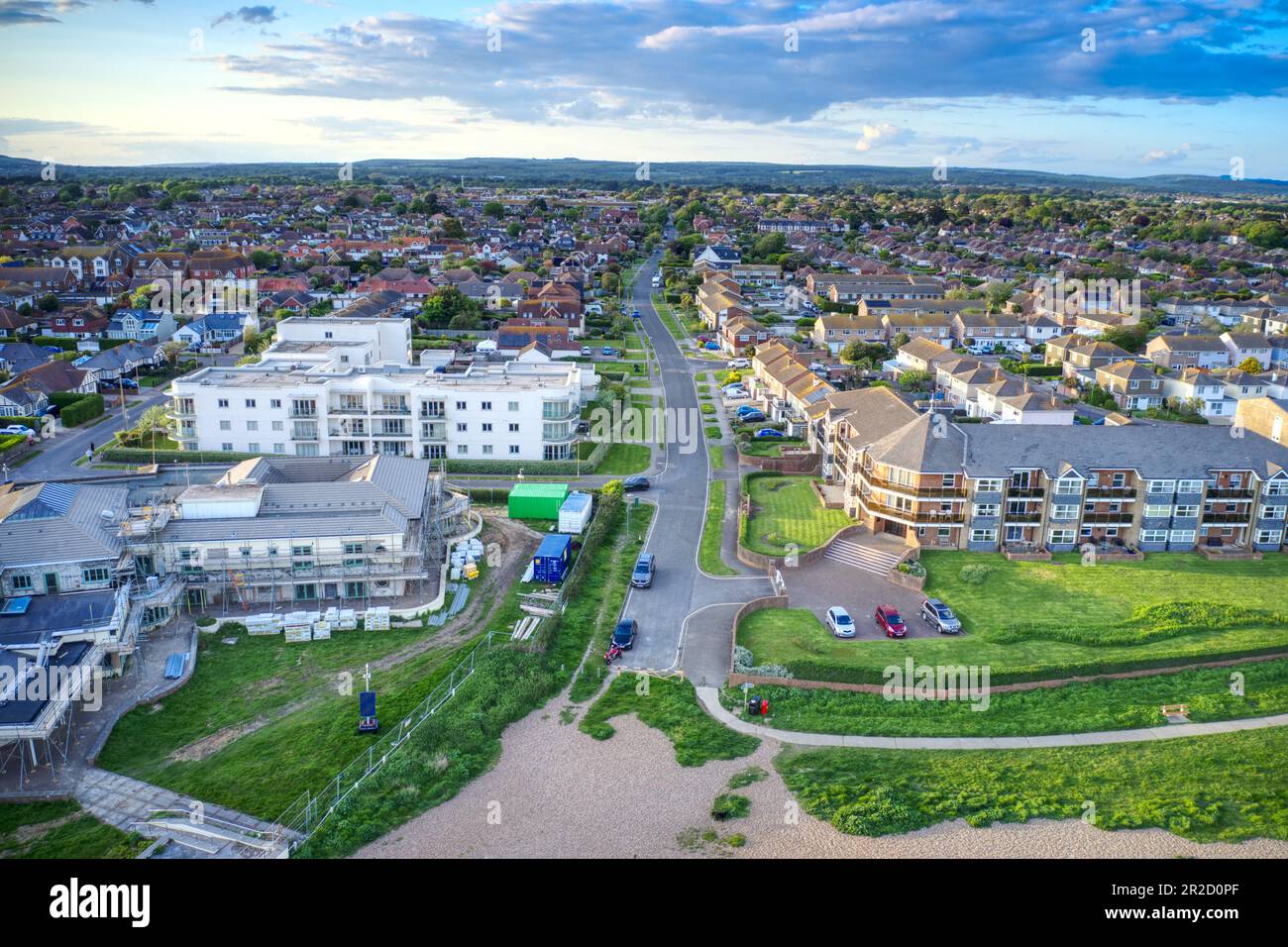Rustington in West Sussex aerial photo on the coastline with the ...
