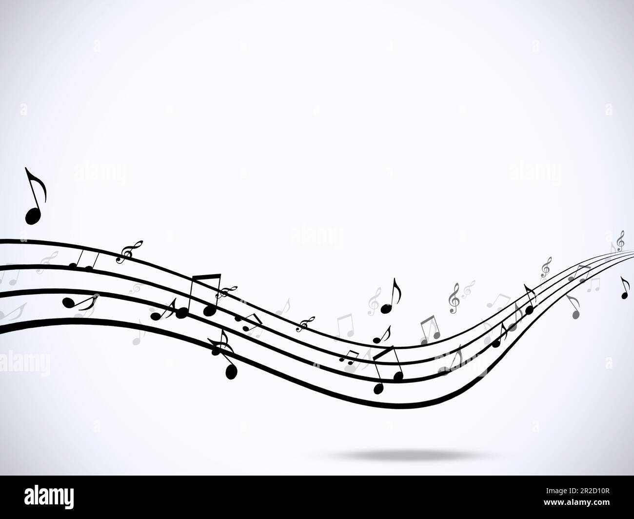 magic music notes curves, flying and playing singing for party ...