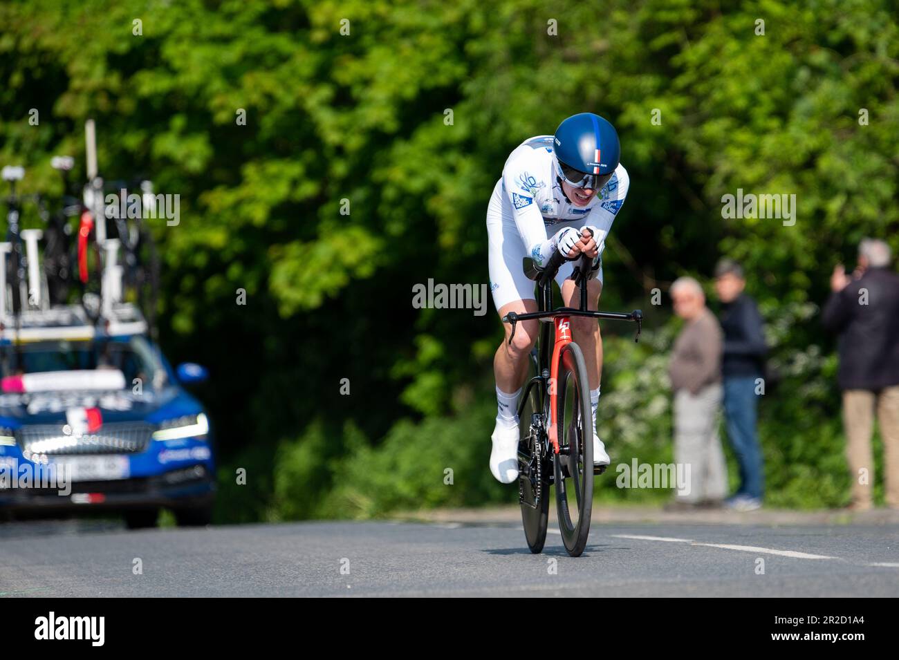Best young rider Romain Grégoire in the time trial at the 4 Jours de ...