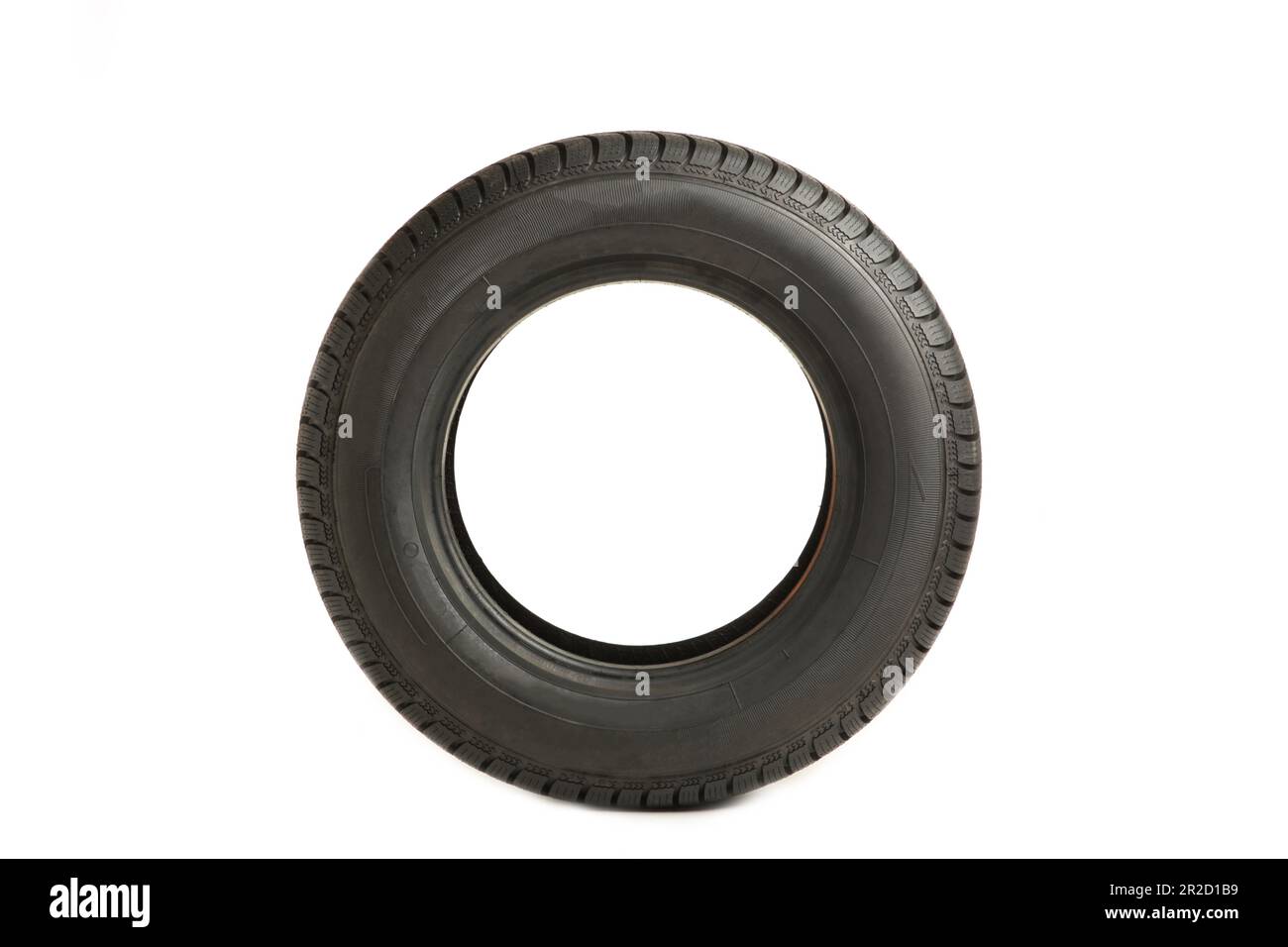 Car tire isolated on white background. Top view Stock Photo - Alamy