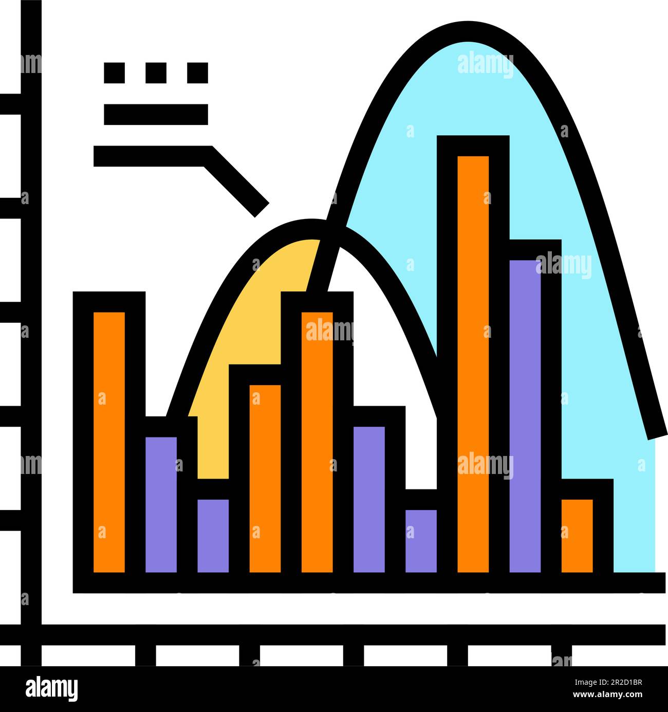 statistics math science education color icon vector illustration Stock ...