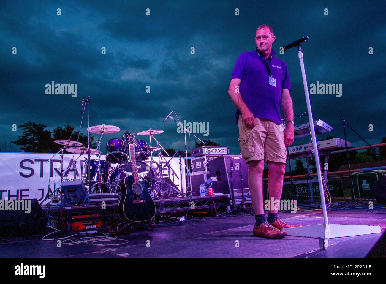 "Huggy" on stage at the 2016 Stradisphere music festival introducinh ...