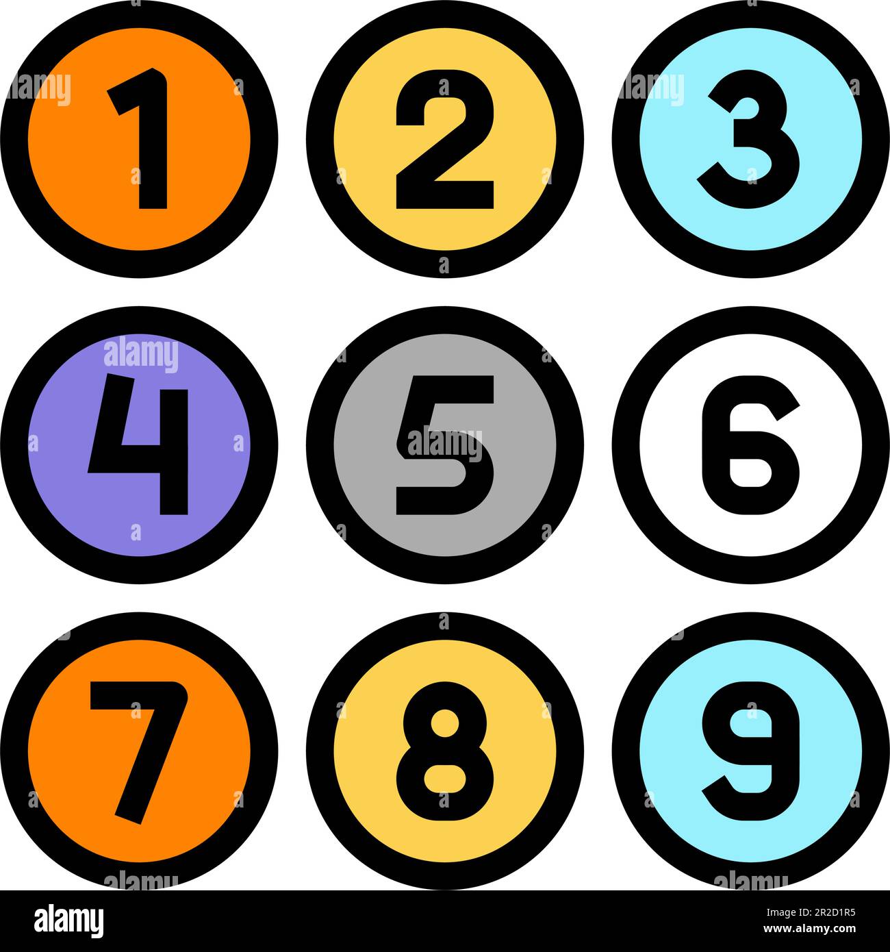 numbers math science education color icon vector illustration Stock ...