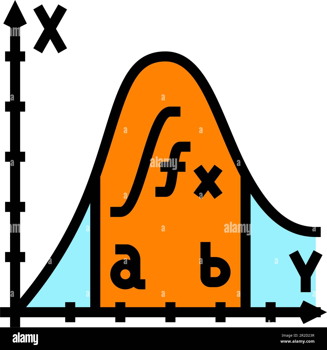 integral math science education color icon vector illustration Stock ...