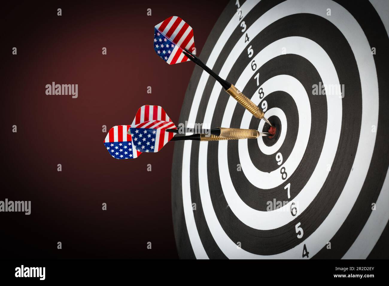 Success hitting target, aim goal achievement concept Stock Photo - Alamy