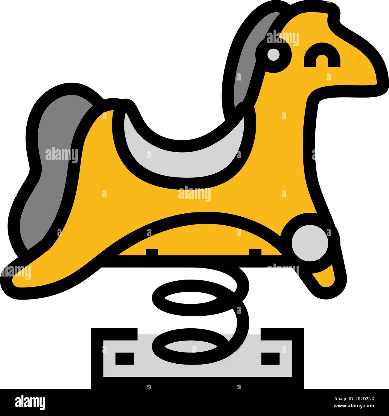 spring rider park outdoor kid play color icon vector illustration Stock ...