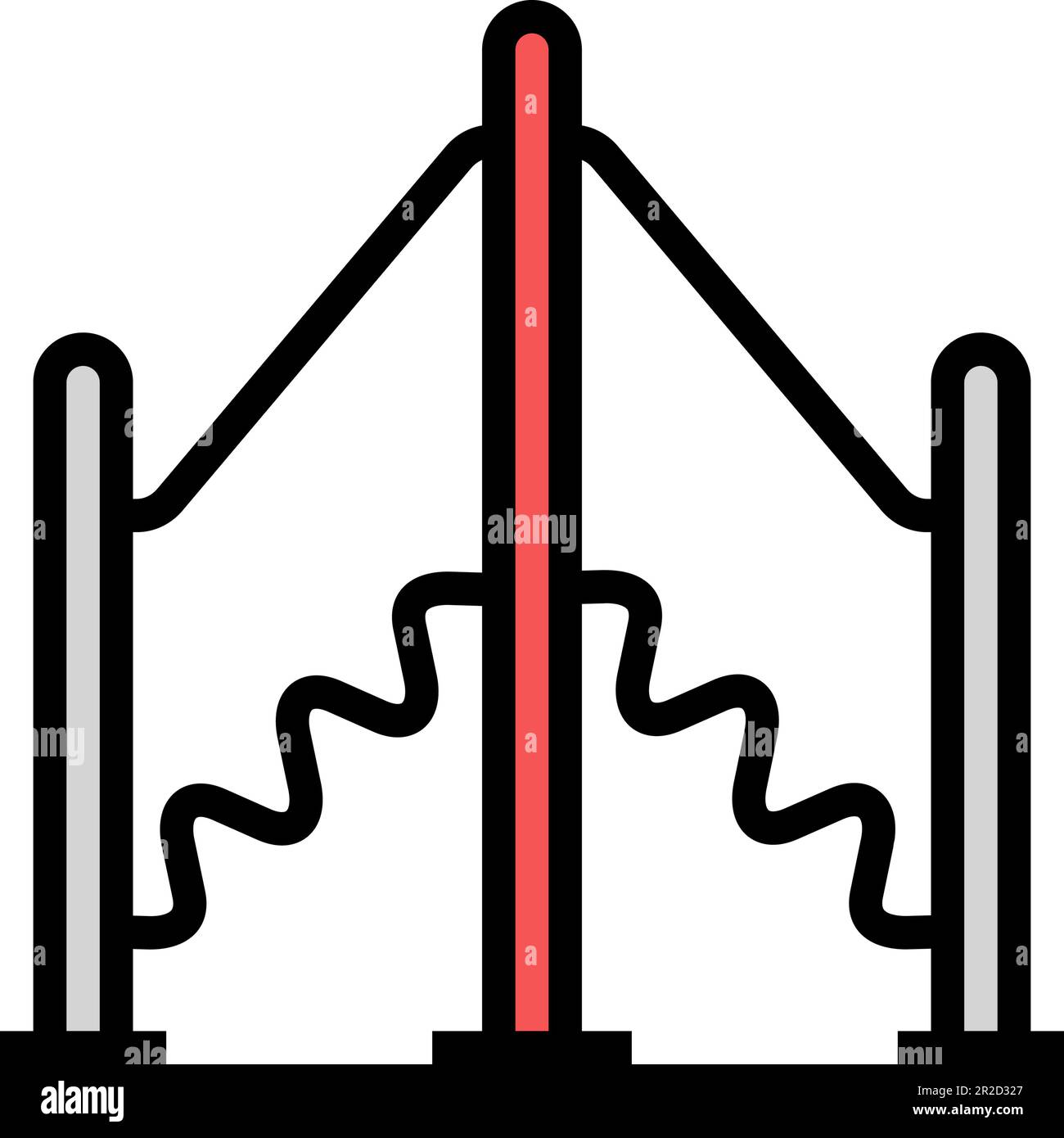 walker climber park kid play color icon vector illustration Stock ...