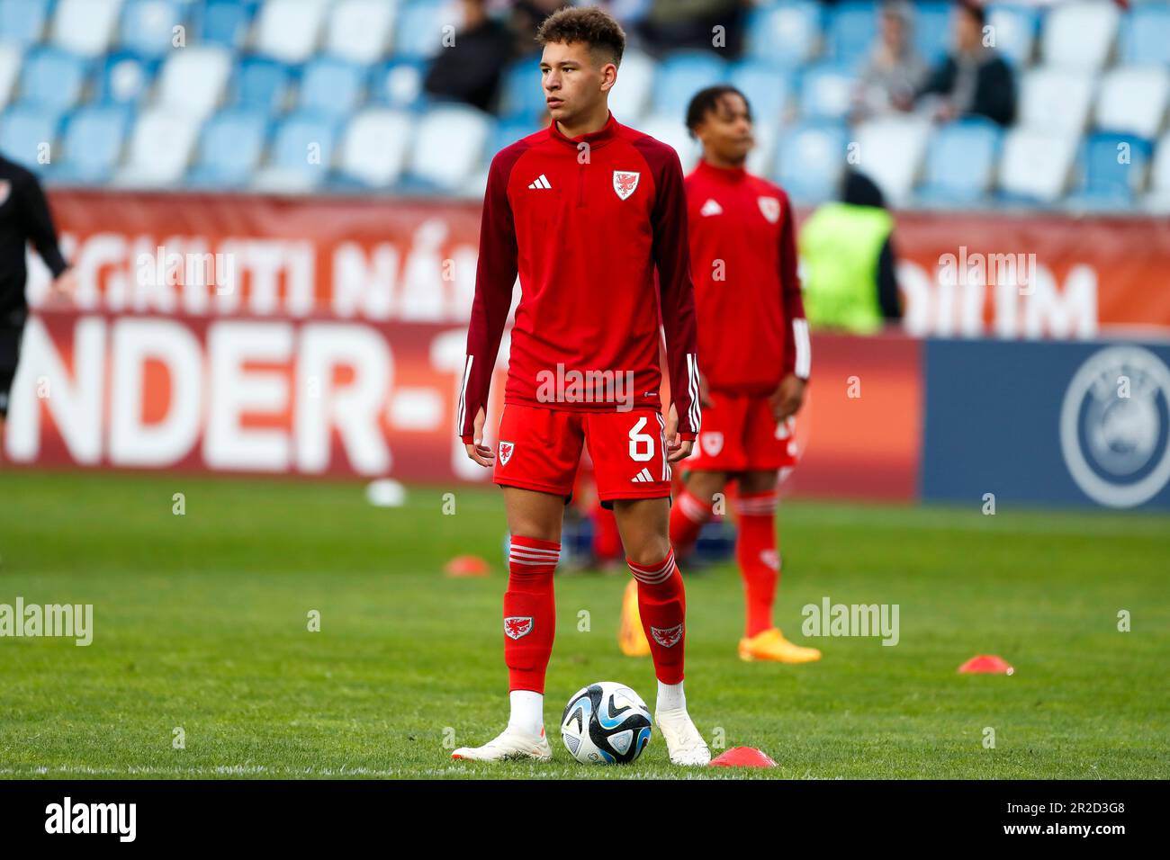 Budapest, Hungary, 17 May 2023. Brayden Clarke of Wales warms up during ...