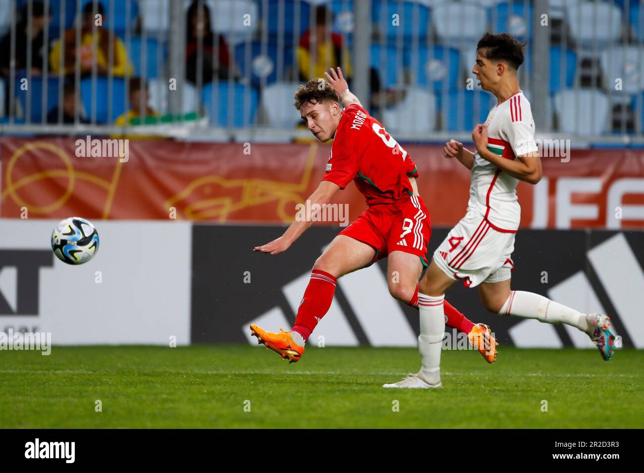 Budapest, Hungary, 17 May 2023. Iwan Morgan of Wales in action during ...