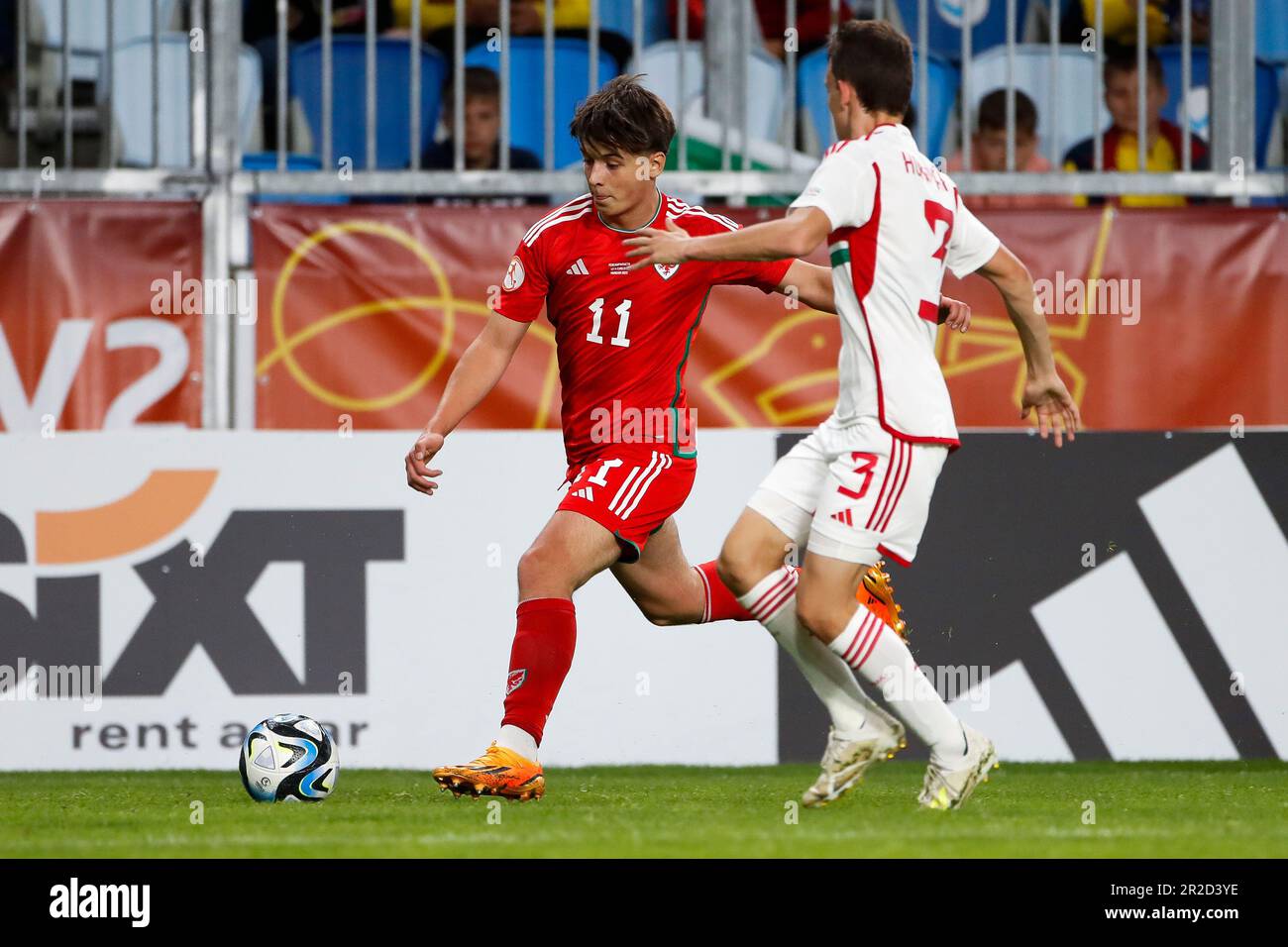 Budapest, Hungary, 17 May 2023. Joseph Hatch of Wales in action during ...