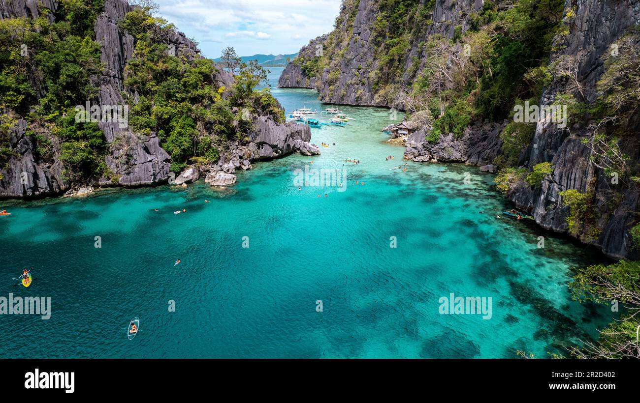 This photo captures the ethereal beauty of a Philippines lagoon. The ...