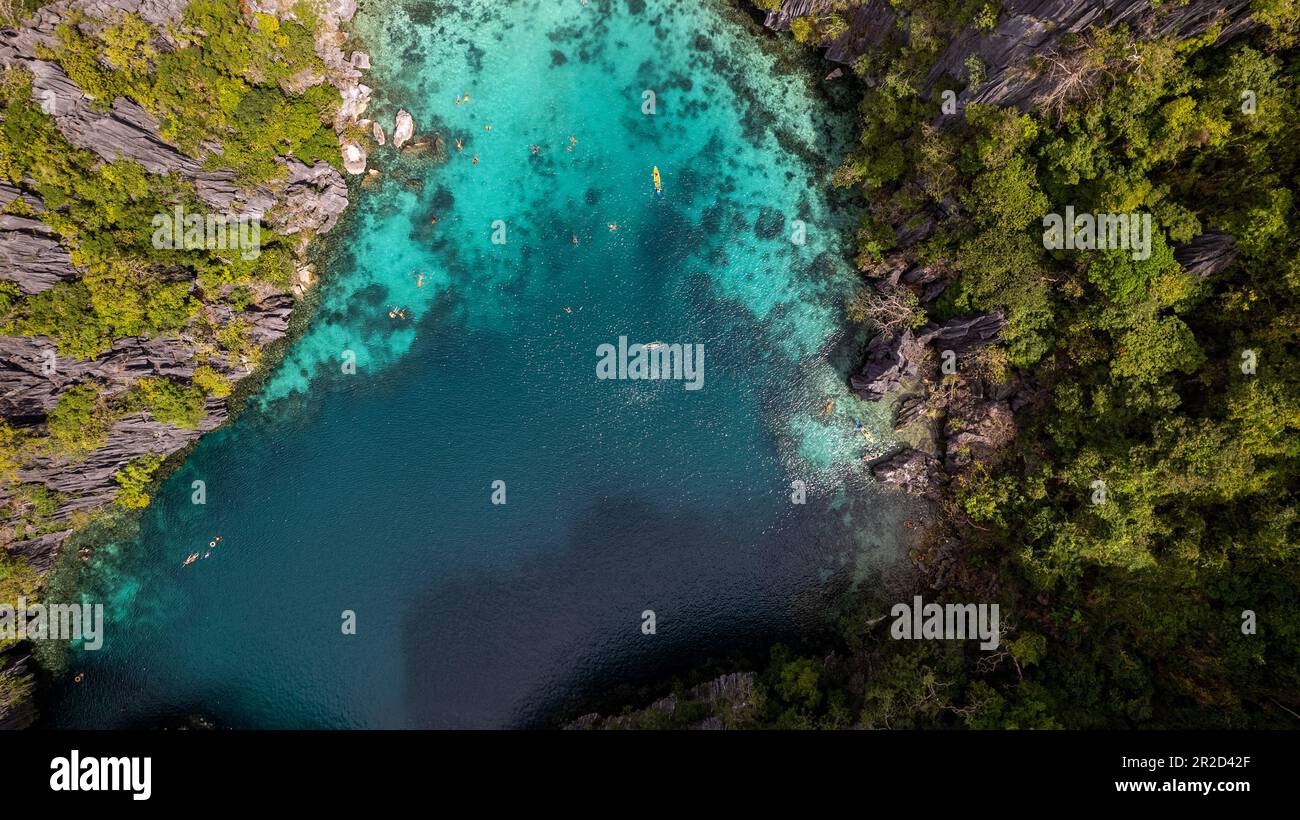 This photo captures the ethereal beauty of a Philippines lagoon. The ...