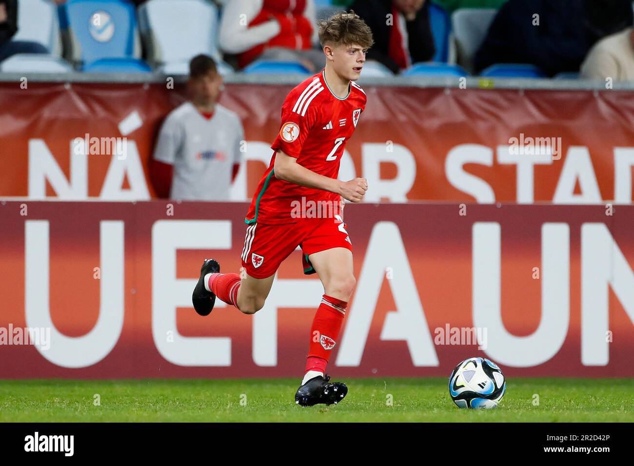 Budapest, Hungary, 17 May 2023. Rhys Thomas of Wales in action during ...