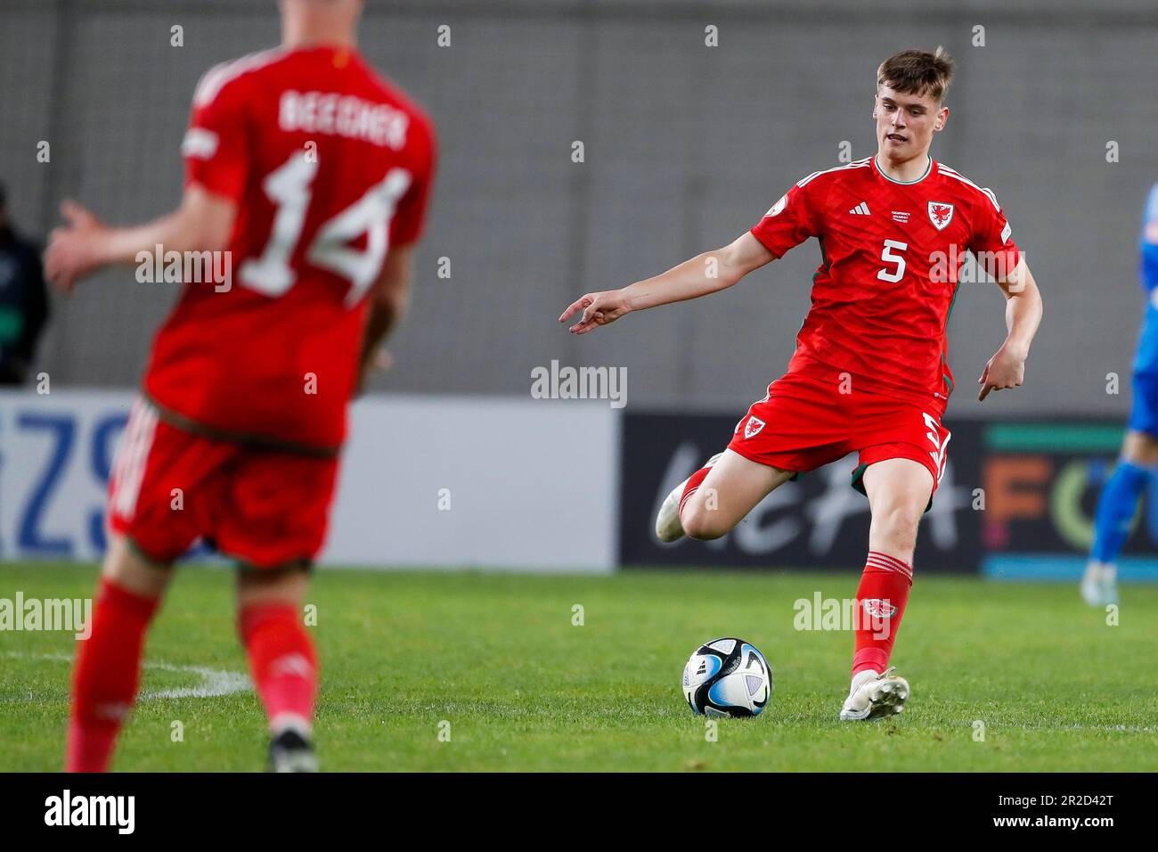 Budapest, Hungary, 17 May 2023. Dylan Lawlor of Wales in action during ...