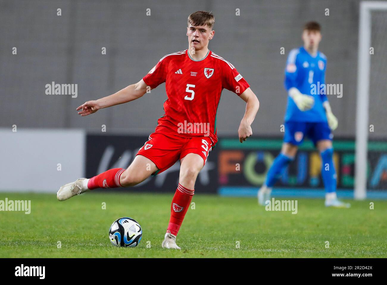 Budapest, Hungary, 17 May 2023. Dylan Lawlor of Wales in action during ...
