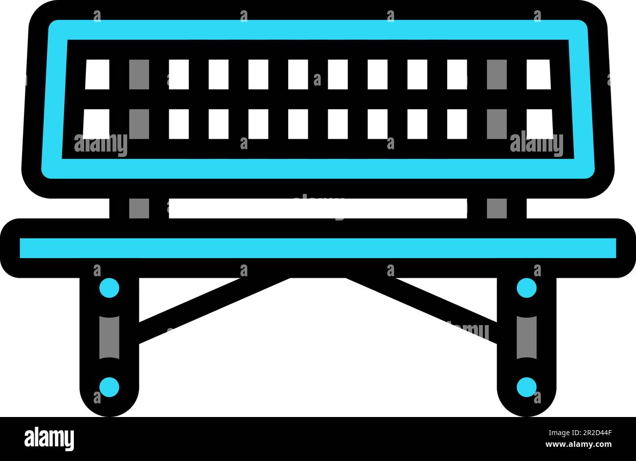 bench playground park kid play color icon vector illustration Stock ...