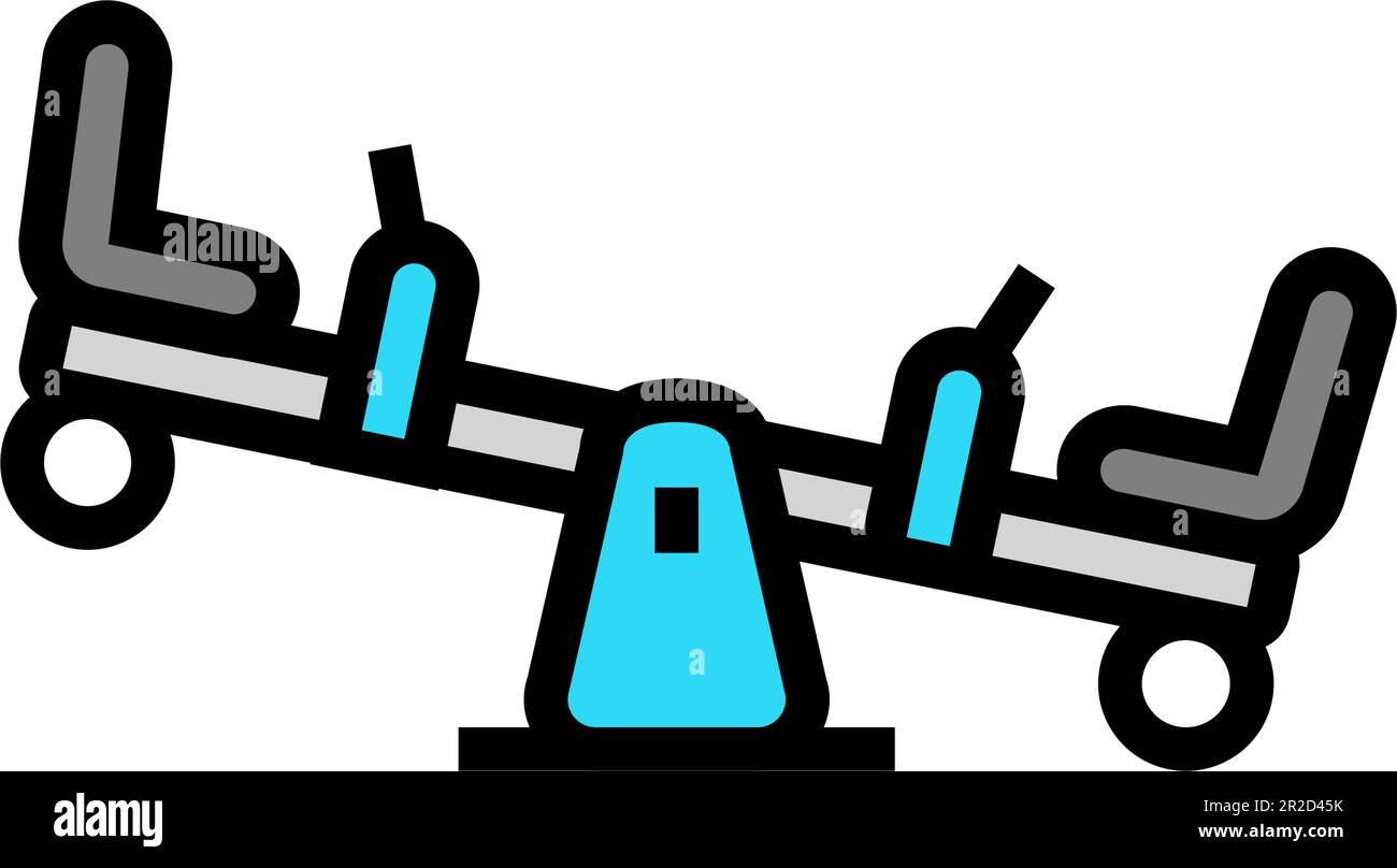 seesaw park outdoor kid play color icon vector illustration Stock ...