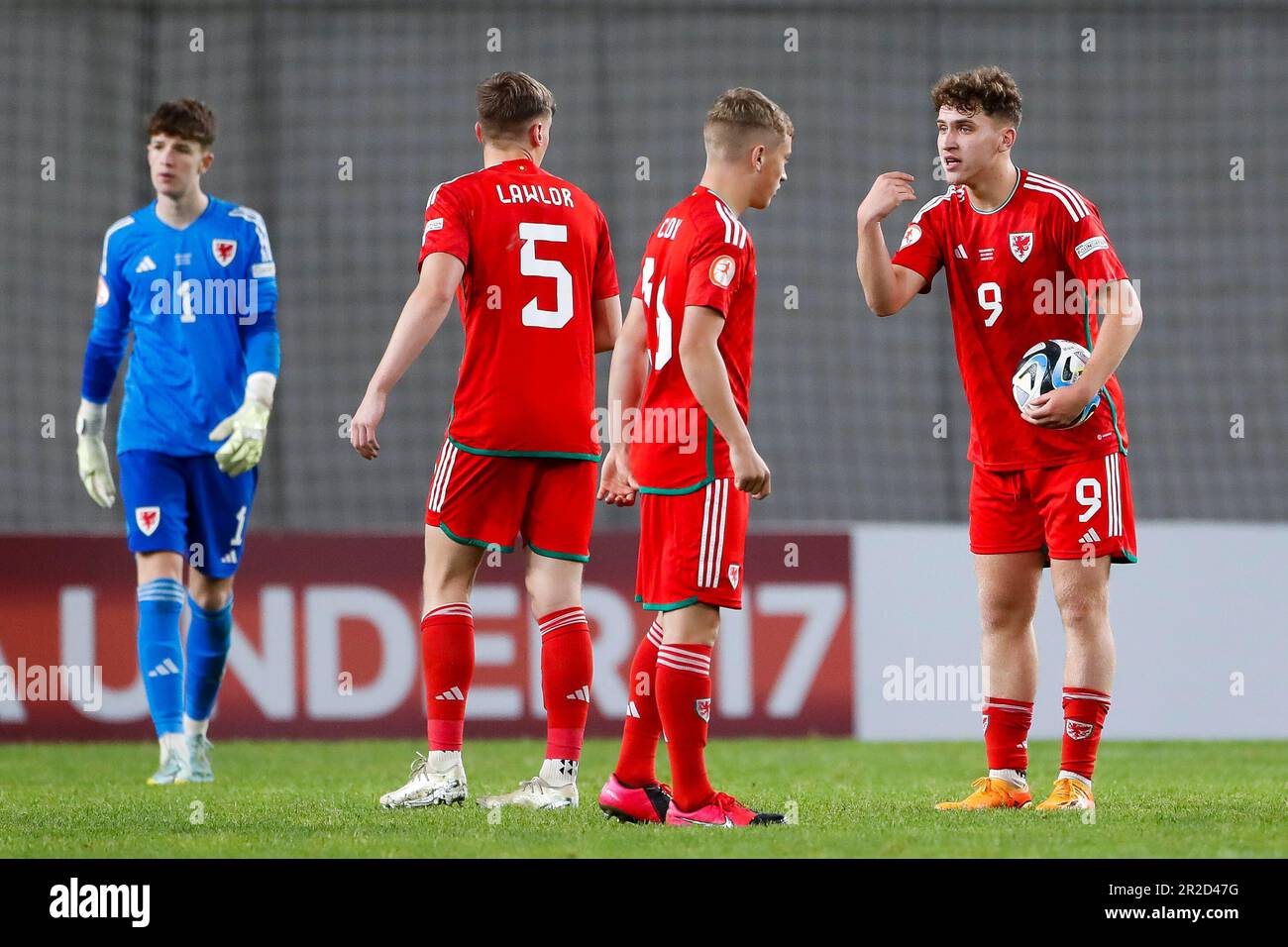 Budapest, Hungary, 17 May 2023. Iwan Morgan of Wales reacts during the ...