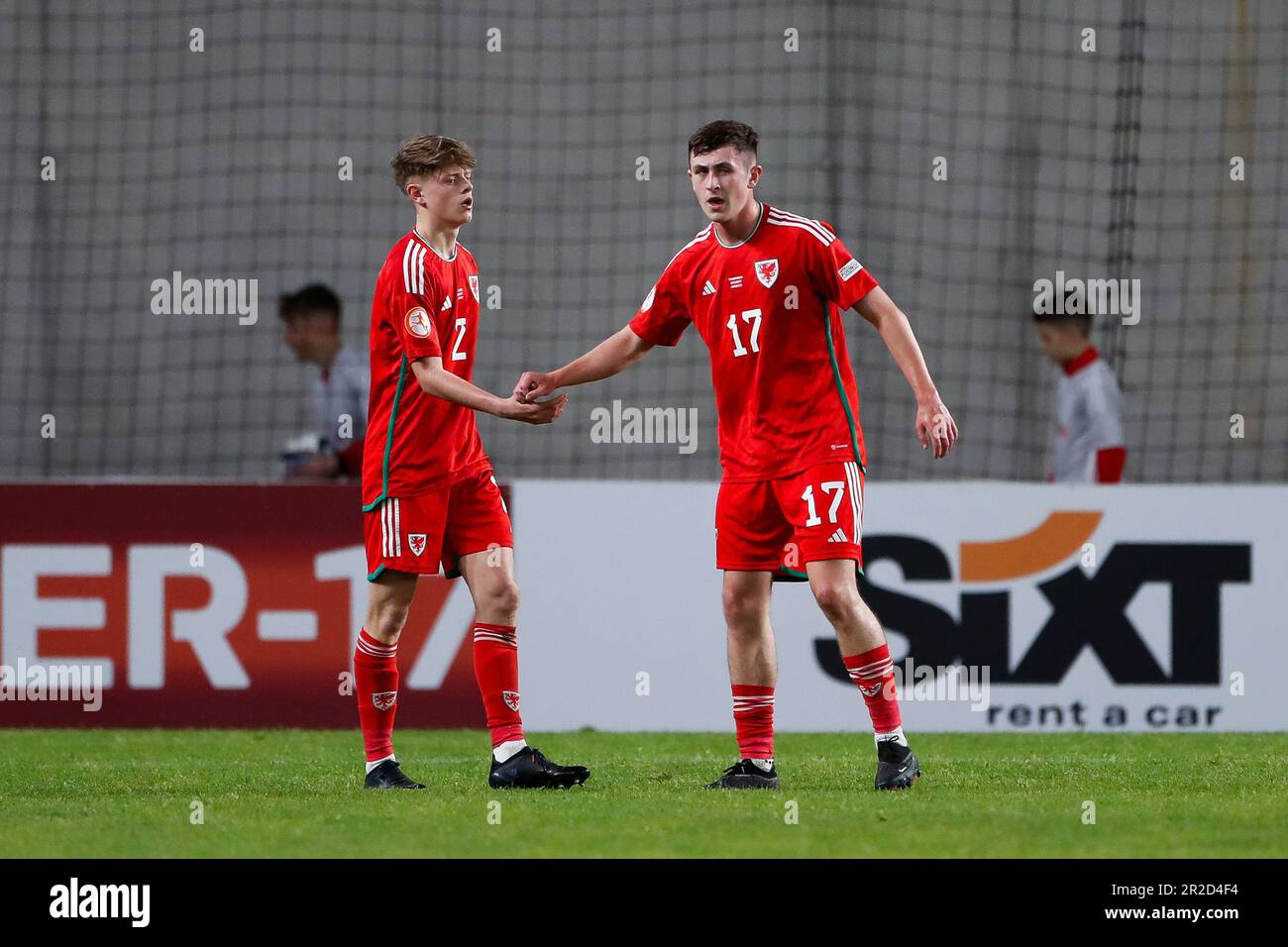 Budapest, Hungary, 17 May 2023. Alfie Cunningham of Wales, Rhys Thomas ...