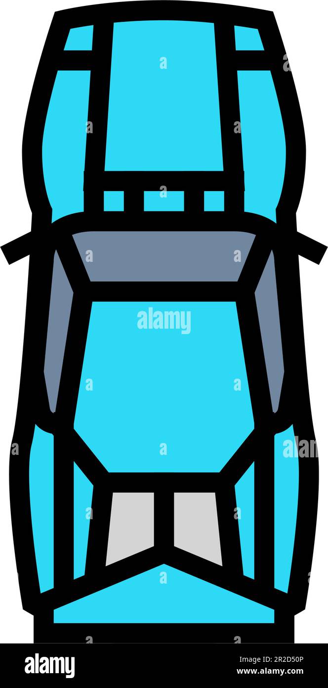 auto car top view color icon vector illustration Stock Vector Image ...