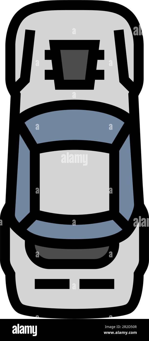 automobile car top view color icon vector illustration Stock Vector ...