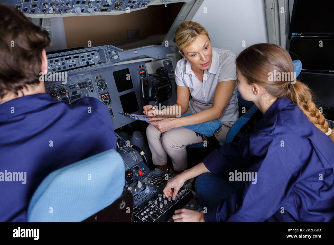 pilot training on landing gear Stock Photo - Alamy
