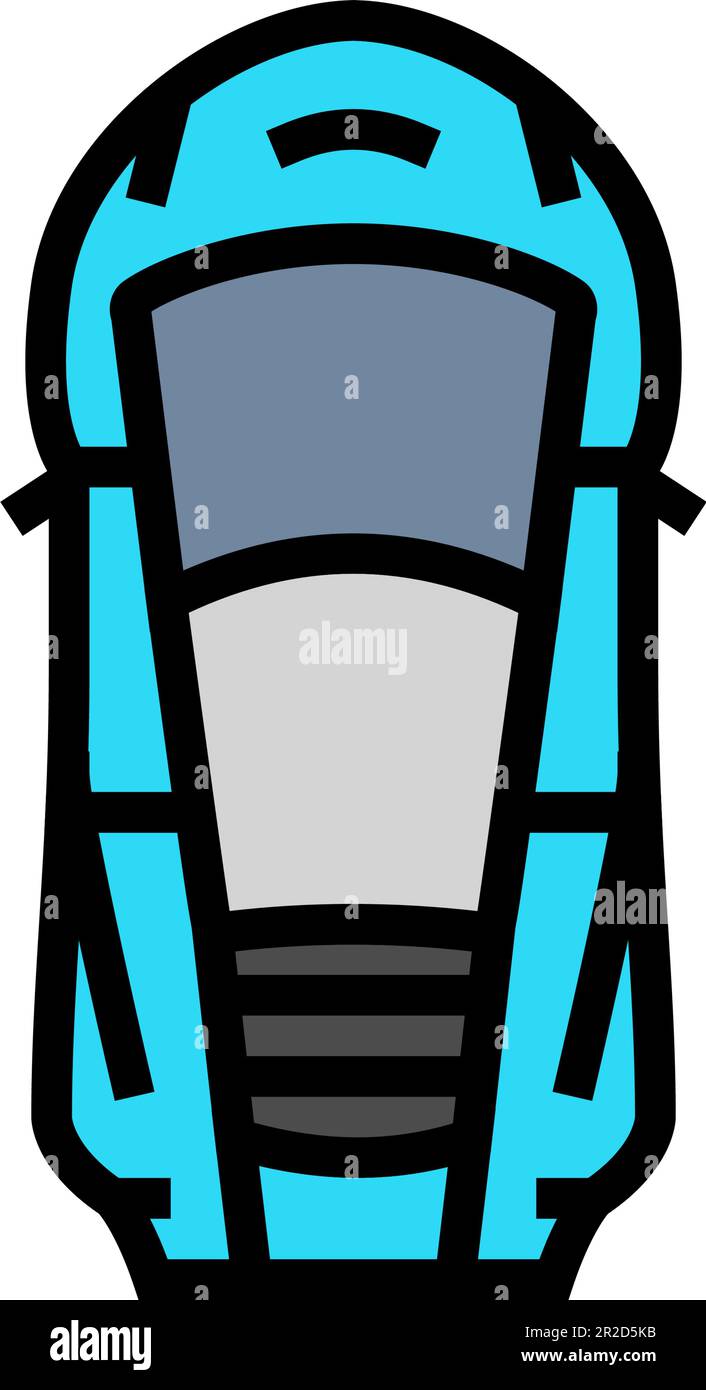 motor car top view color icon vector illustration Stock Vector Image ...