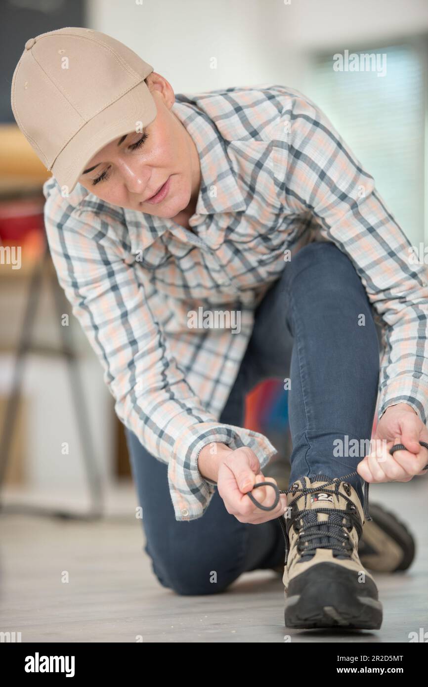 Laces up hi-res stock photography and images - Alamy