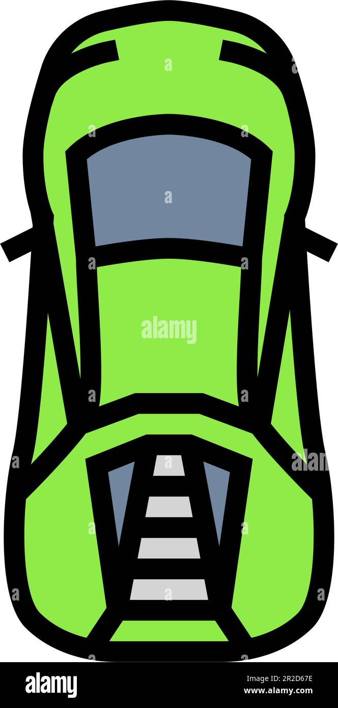 competition car top view color icon vector illustration Stock Vector ...