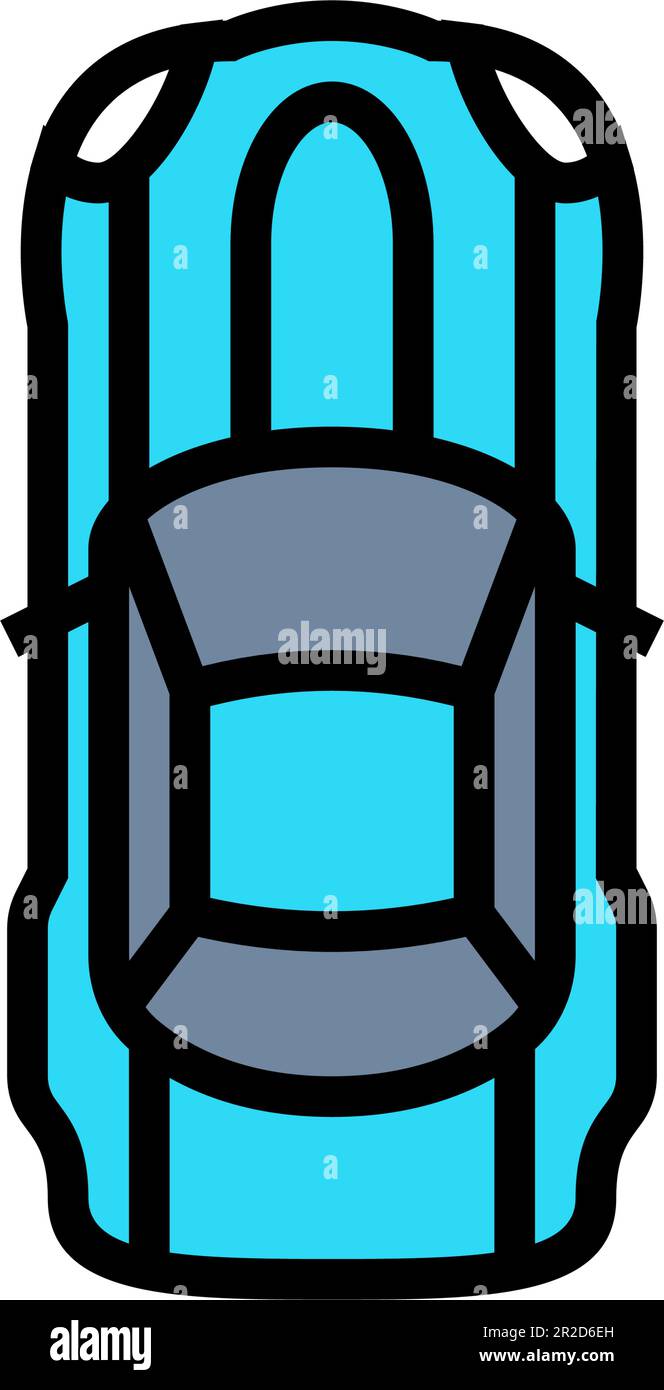 engine car top view color icon vector illustration Stock Vector Image ...