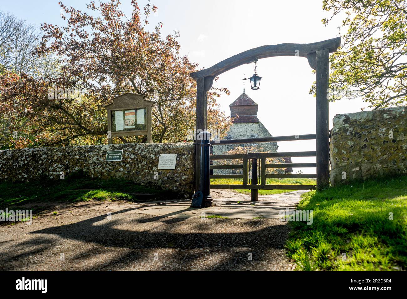 East Dean, May 16th 2023: The tapsel gate at St Mary the virgin church ...