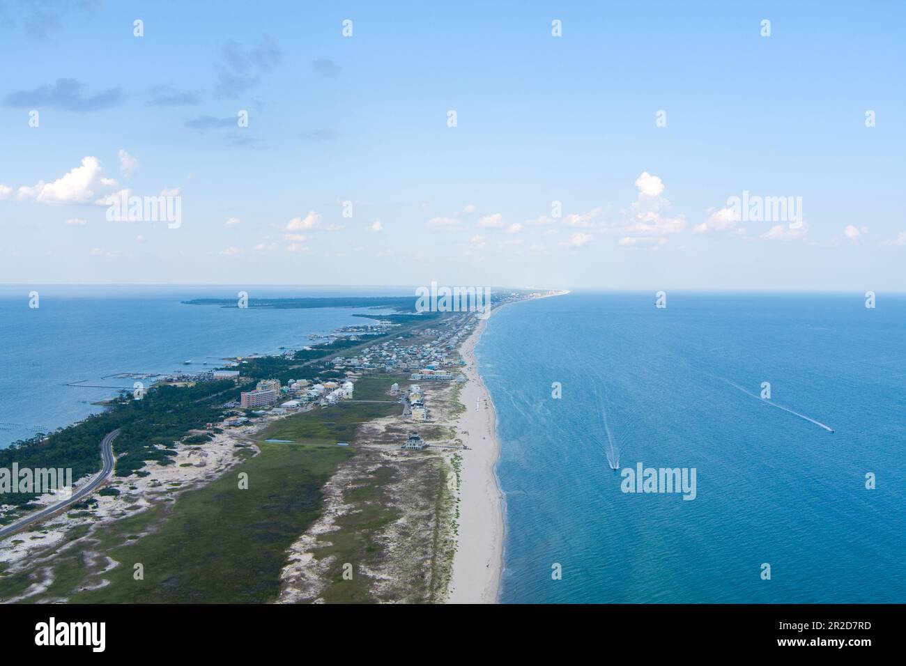 Aerial view of Fort Morgan, Alabama Beach Stock Photo - Alamy