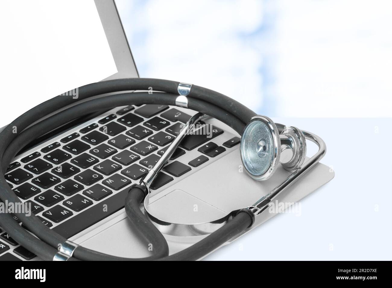 Modern laptop stethoscope diagnose hi-res stock photography and images ...