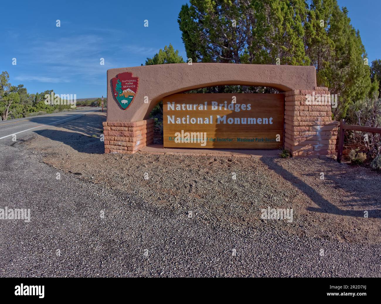 Natural bridges national monument sign hi-res stock photography and ...
