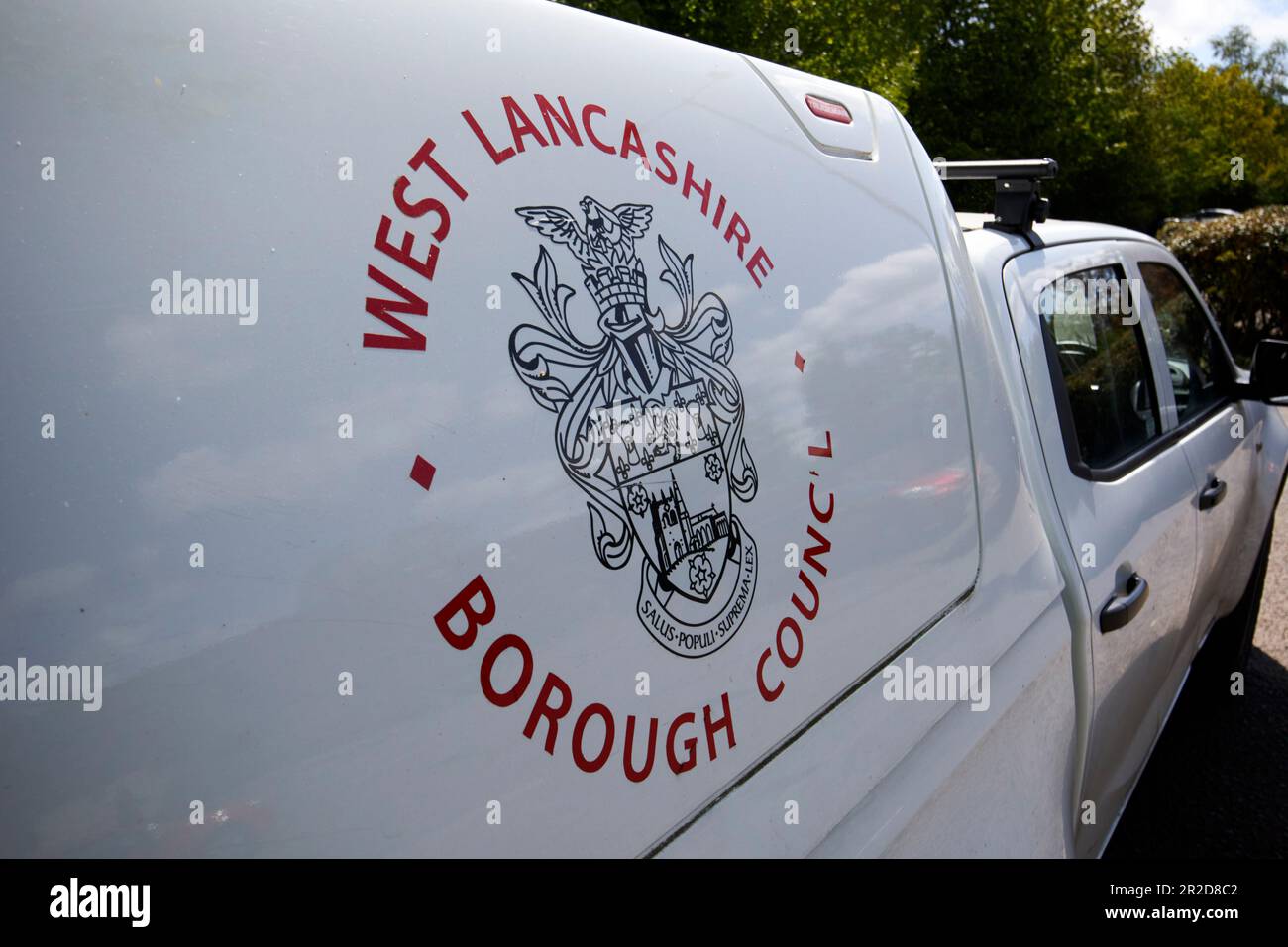 west lancashire borough council logo on a vehicle in lancashire england ...