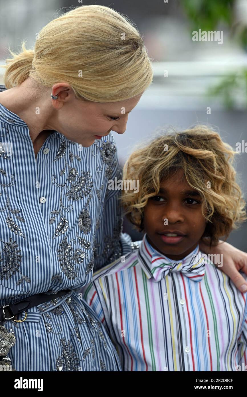 Cate Blanchett and Aswan Reid attending the photocall for The New Boy ...