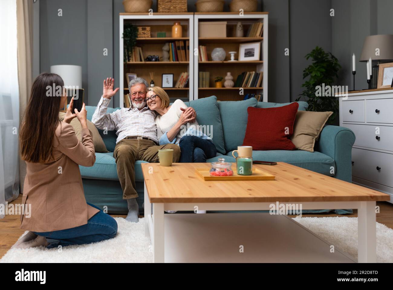 Children visiting elderly people hi-res stock photography and images ...