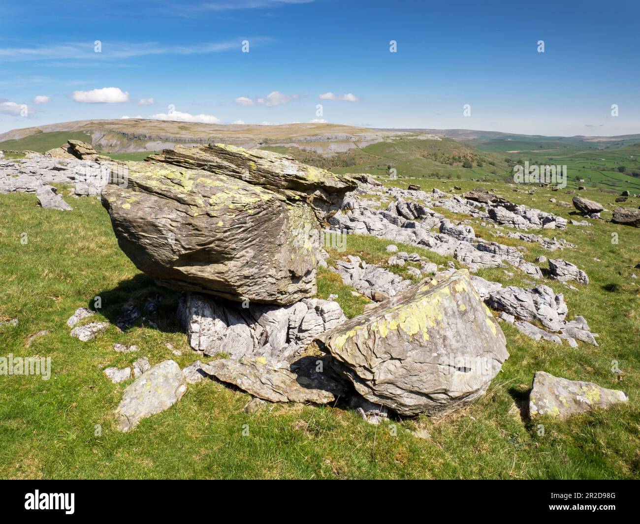 The famous Norber glacial erratics on the southern slopes of ...