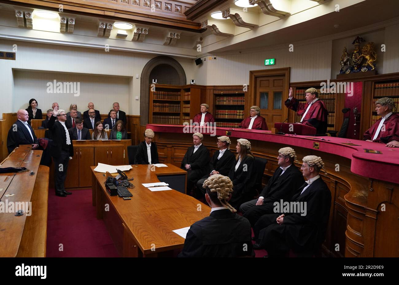Lord Carloway takes the oath from Sheriff Principal Craig Turnbull as ...