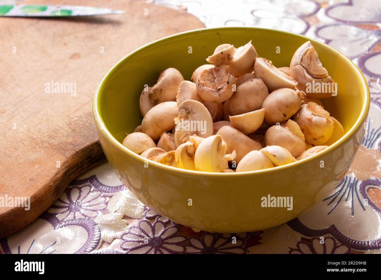Close up sliced mushrooms in hi-res stock photography and images - Alamy