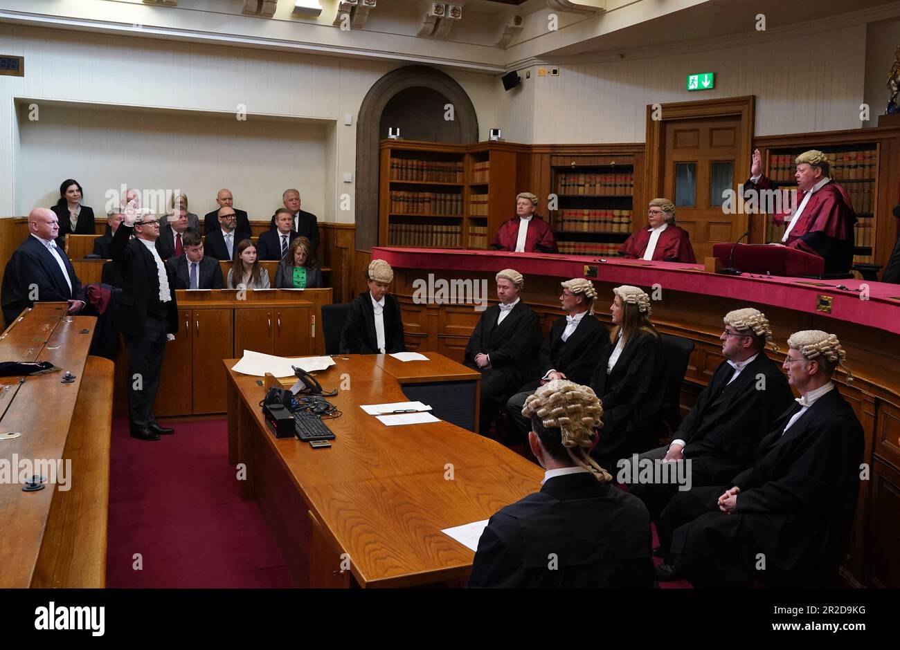 Lord Carloway takes the oath from Sheriff Principal Craig Turnbull as ...