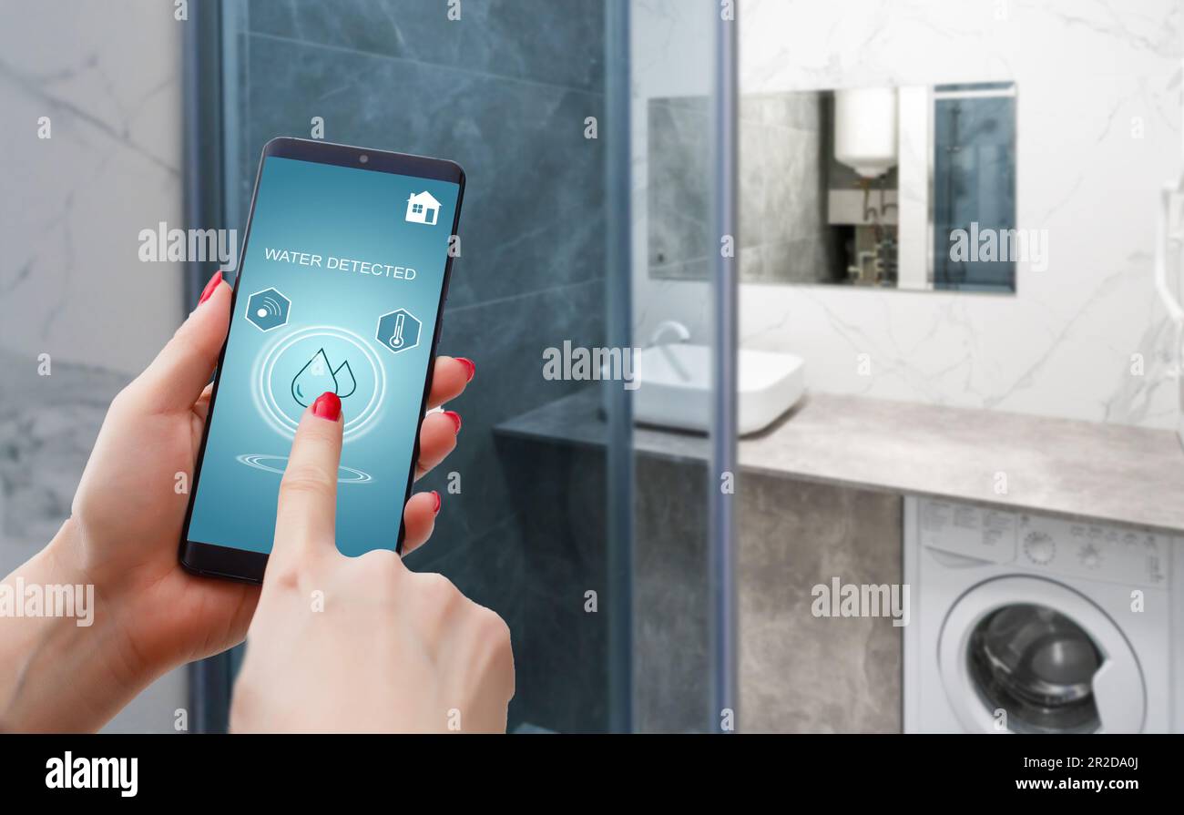 Water leak sensor alert, smart water sensor can automatically shut off ...