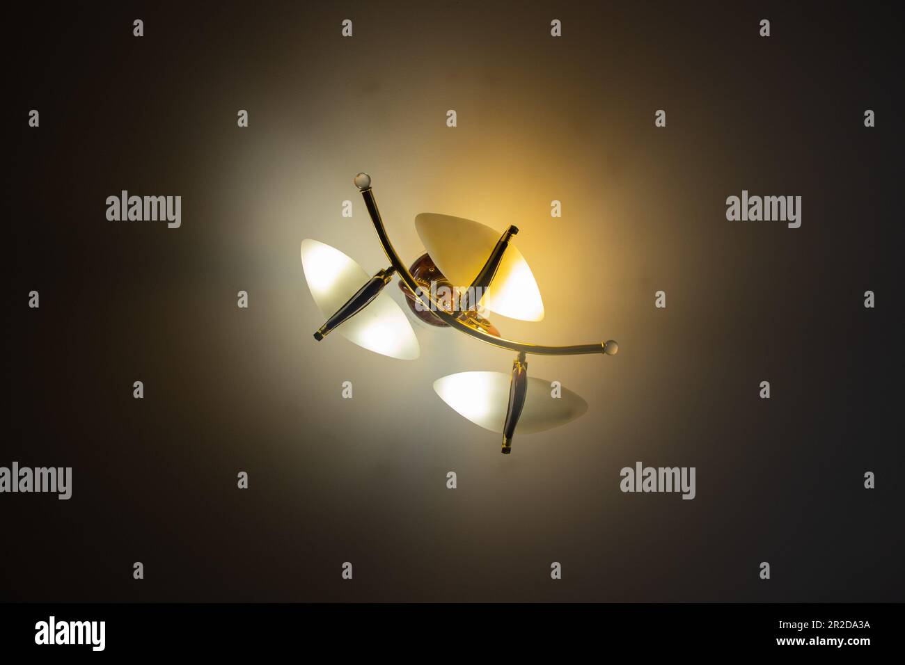 ceiling chandelier background top to bottom view Stock Photo - Alamy