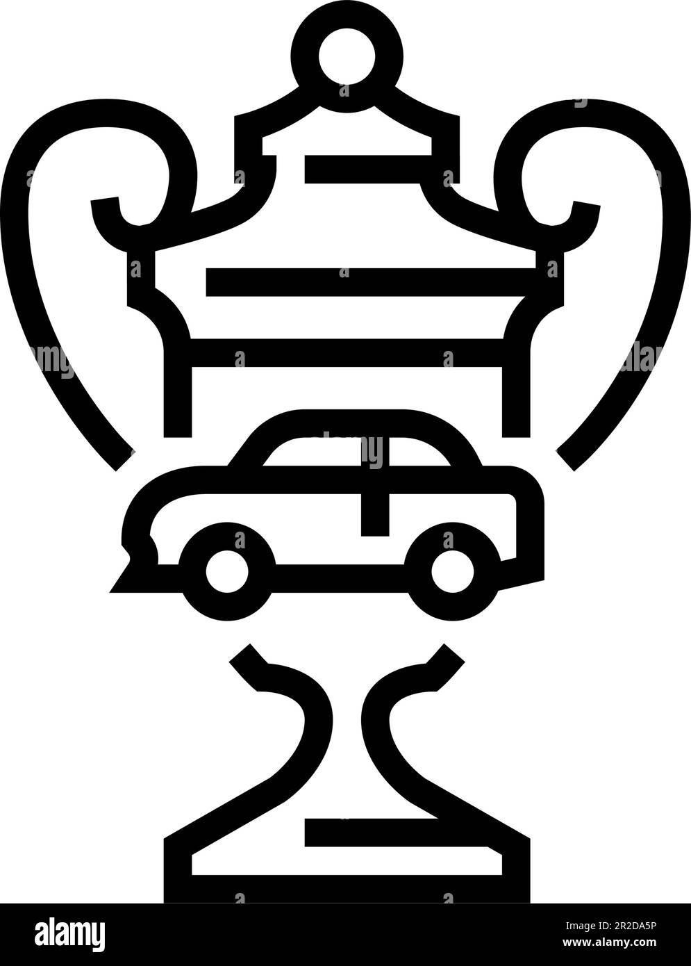 winner car race vehicle auto line icon vector illustration Stock Vector ...