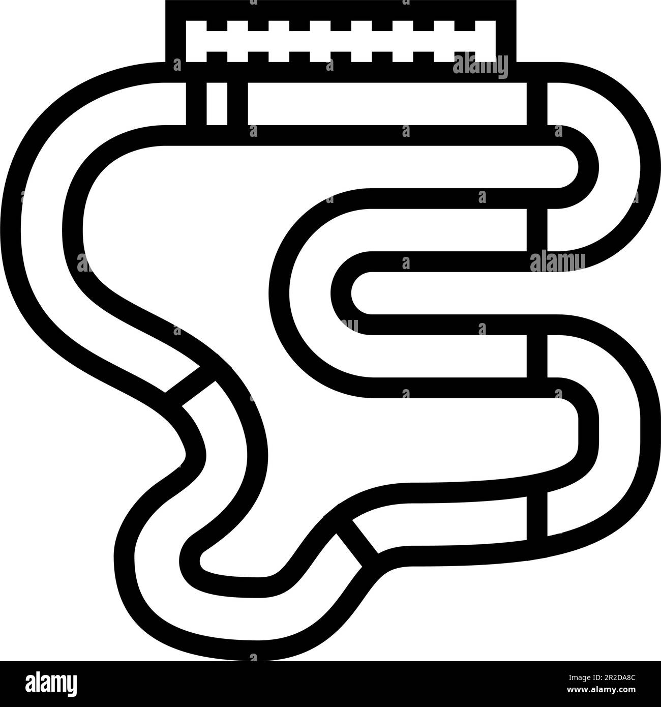 road race vehicle speed auto line icon vector illustration Stock Vector ...